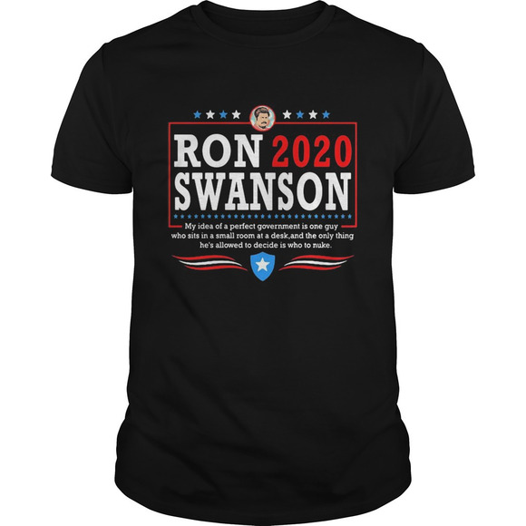 Tops | Ron 220 Swanson My Idea Of A Perfect Government Is One Guy Shirt ...